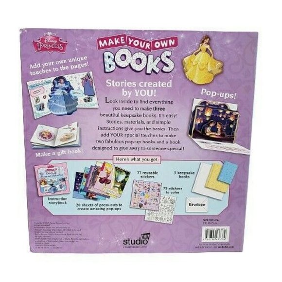 Disney | Toys | Disney Princess Make Your Own Books Create 3 Keepsake ...